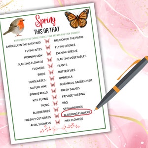 Spring This or That, Would You Rather Spring, Family Reunion Games, Ice ...