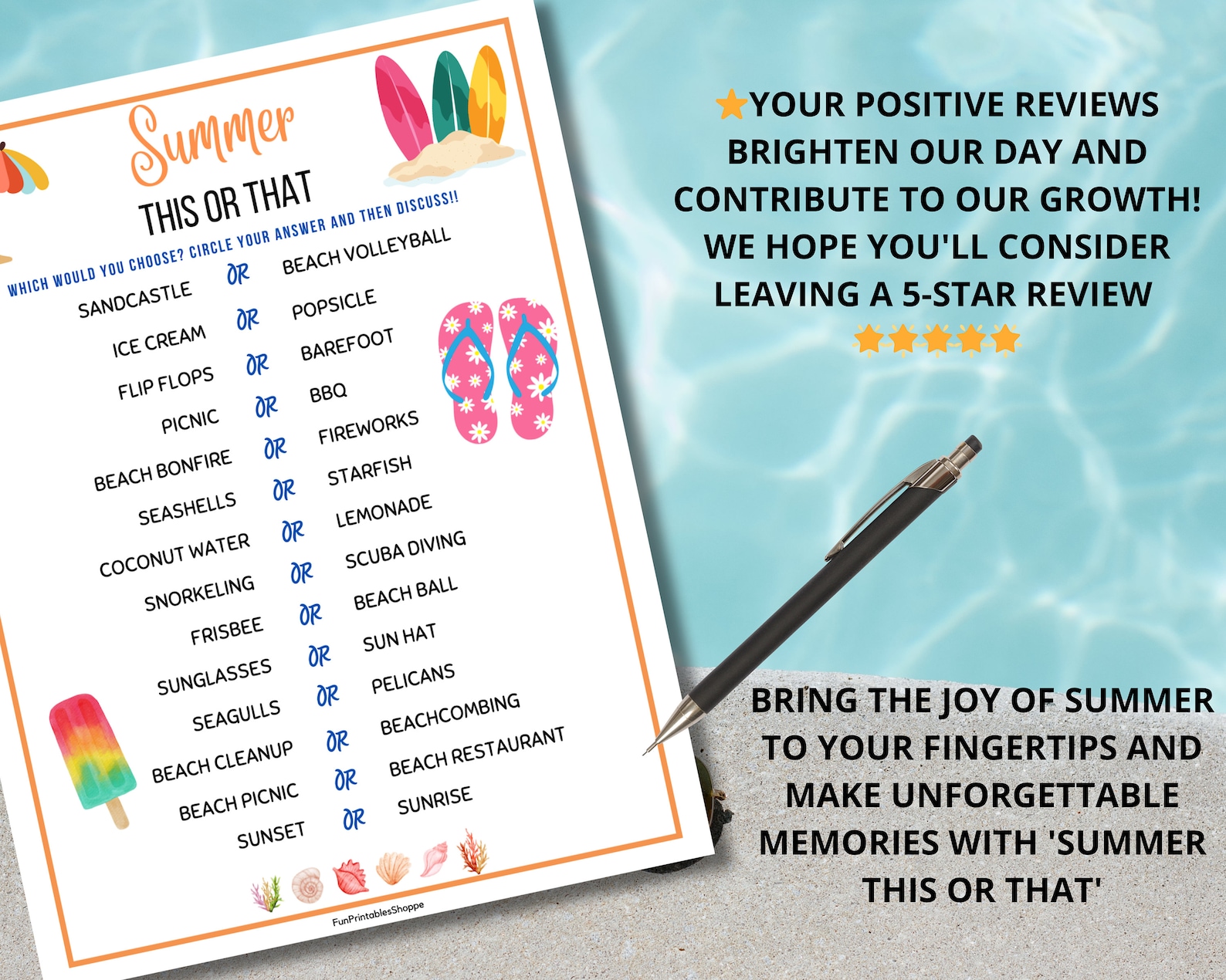 Summer This or That,pool Party Games,summer Games,would You Rather Game ...