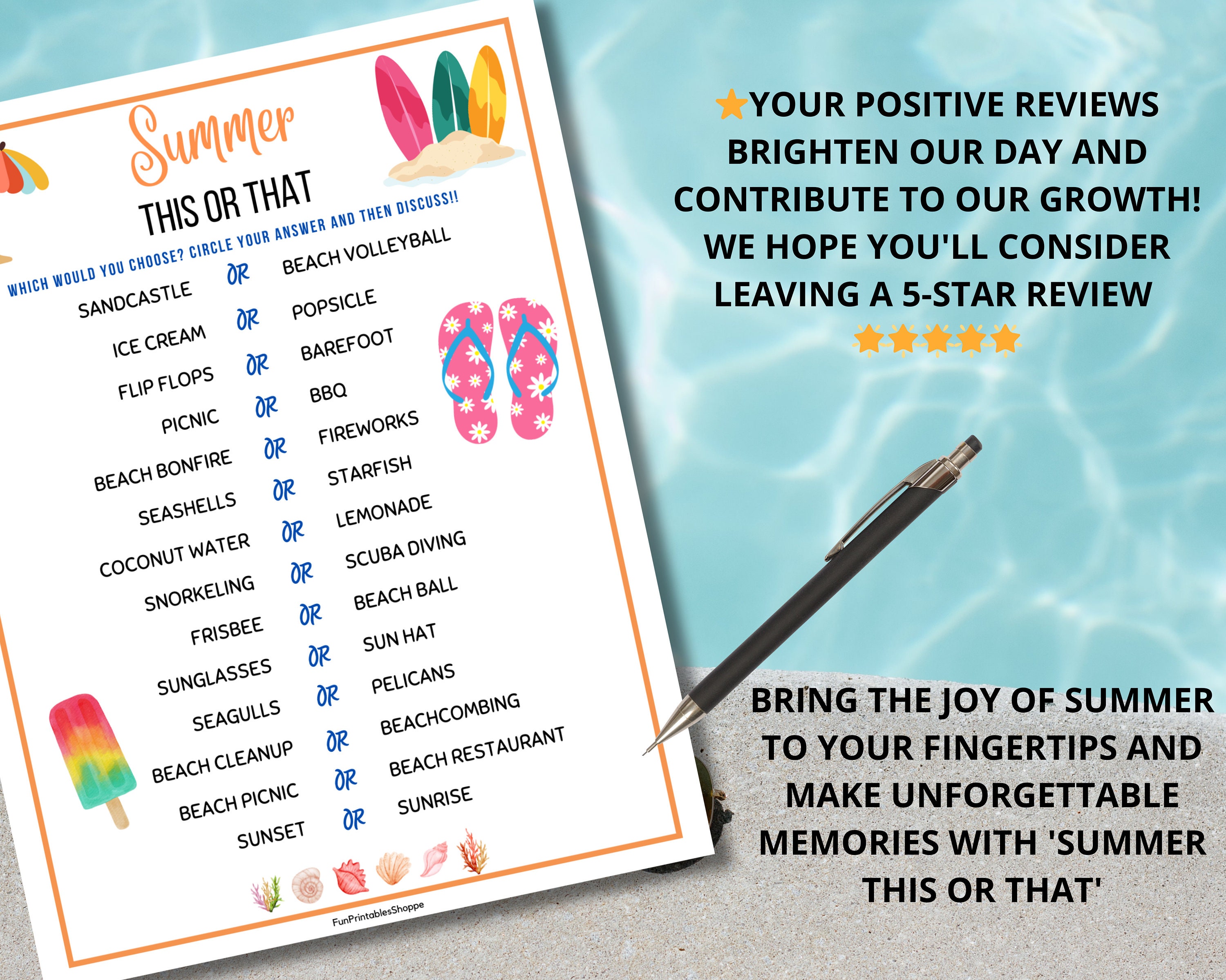 Summer This or That,pool Party Games,summer Games,would You Rather Game ...