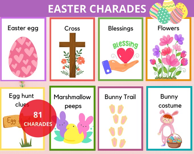 Easter Charades, Easter Pictionary, Easter Classroom Games, Easter ...