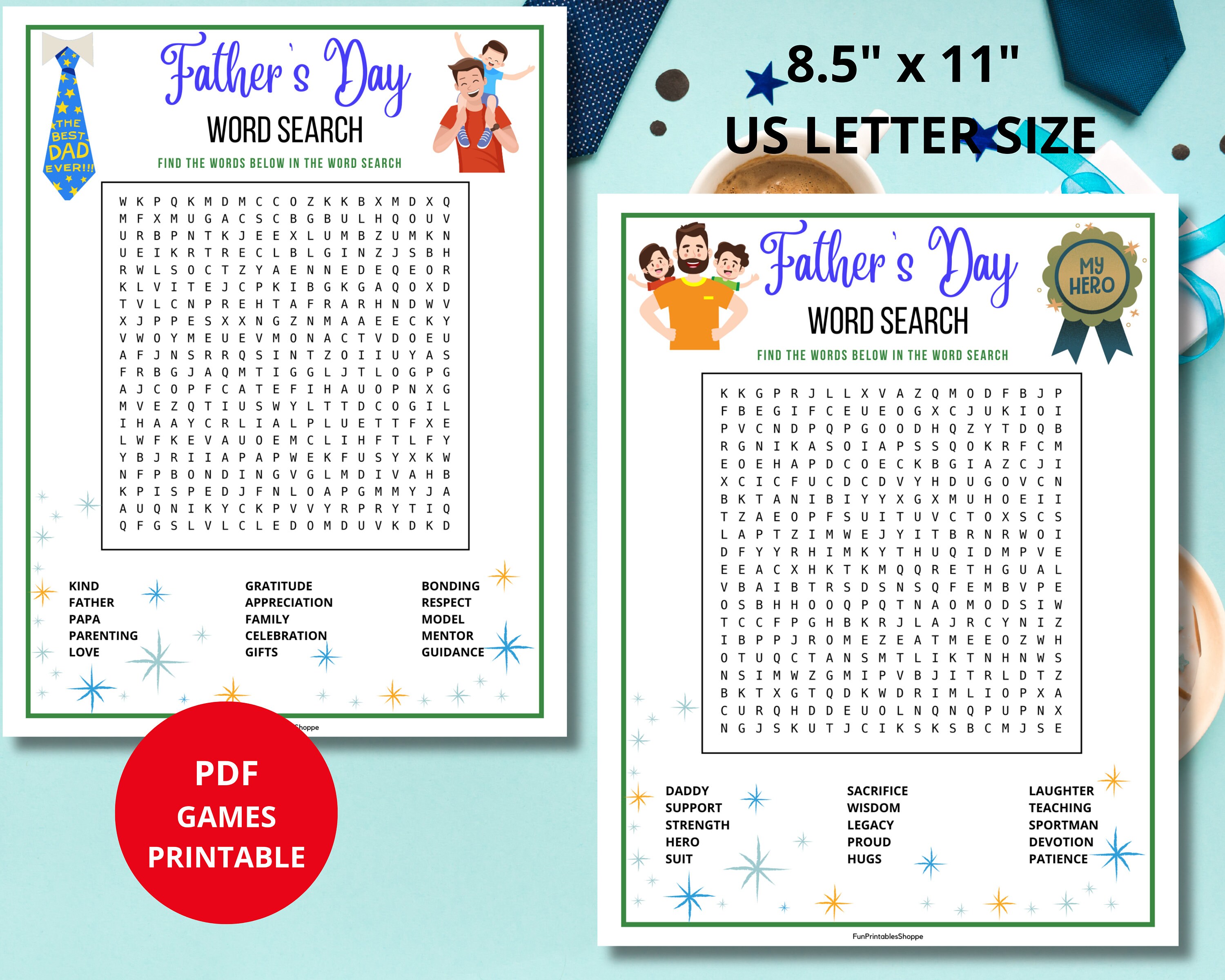 Father's Day Word Search Game,dad Word Search Puzzle,fathers Day Game ...