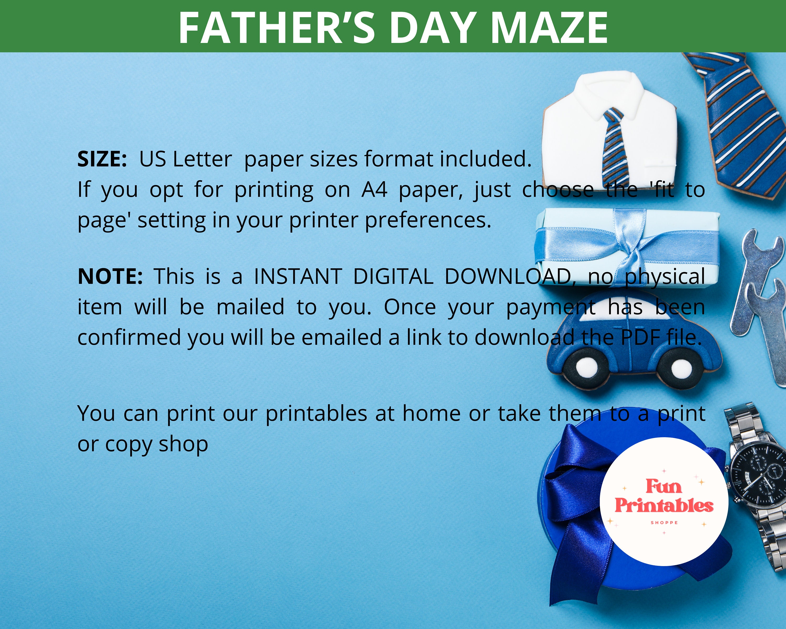 Fathers Day Maze, Father's Day Games, Maze for Kids,indoor Games,party ...