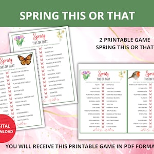 Spring This or That, Would You Rather Spring, Family Reunion Games, Ice ...