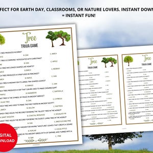 Tree Trivia Game,nature Trivia,tree Quiz,teen Party Games,plant Trivia ...