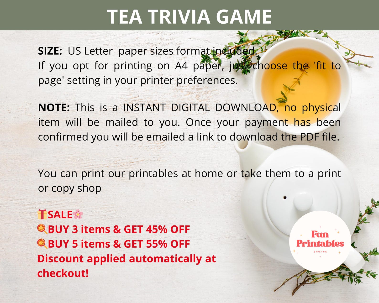 Tea Trivia Game,tea Trivia Quiz,tea Question,tea Games Printable,drink ...