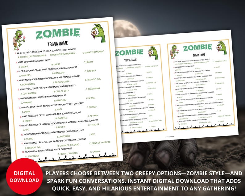 Zombie This or That Games,halloween This or That,halloween Would You ...