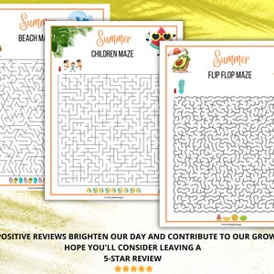Summer Maze,summer Activity for Adults,summertime Party Games,summer ...