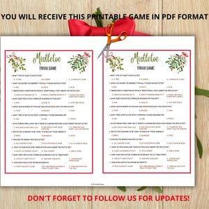 Christmas Trivia Game,mistletoe Trivia,xmas Questions,christmas Party ...