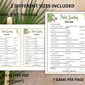 Palm Sunday Trivia,easter Story Trivia Game,holy Week Trivia,bible ...