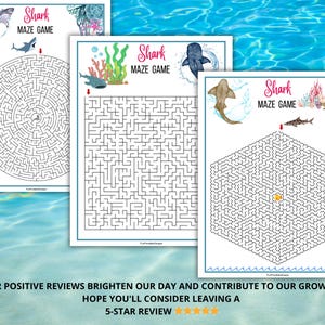 Shark Maze,shark Activity Game,shark Games,summer Game,maze for Teens ...