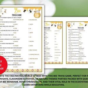 Bee Trivia Game,honey Bee Trivia,bee Quiz,bugs Trivia,animals Quiz ...