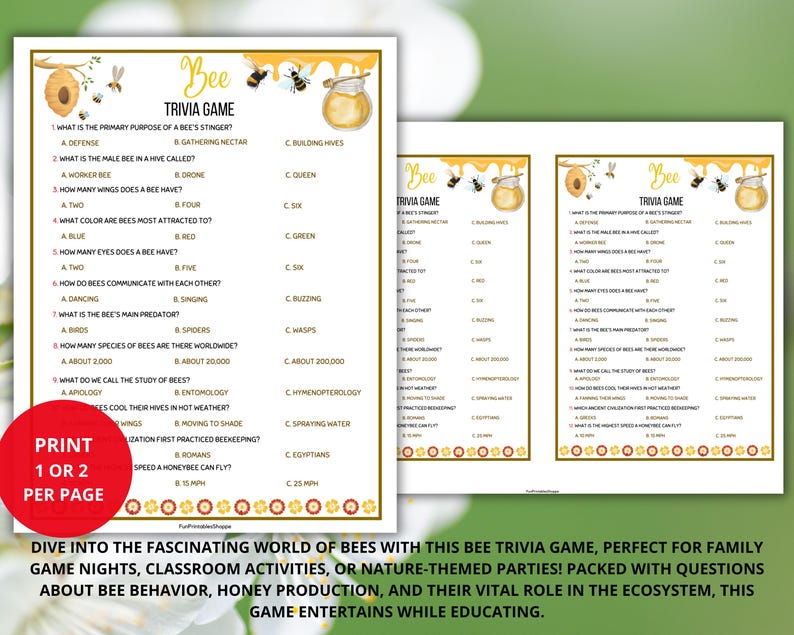 Bee Trivia Game,honey Bee Trivia,bee Quiz,bugs Trivia,animals Quiz ...