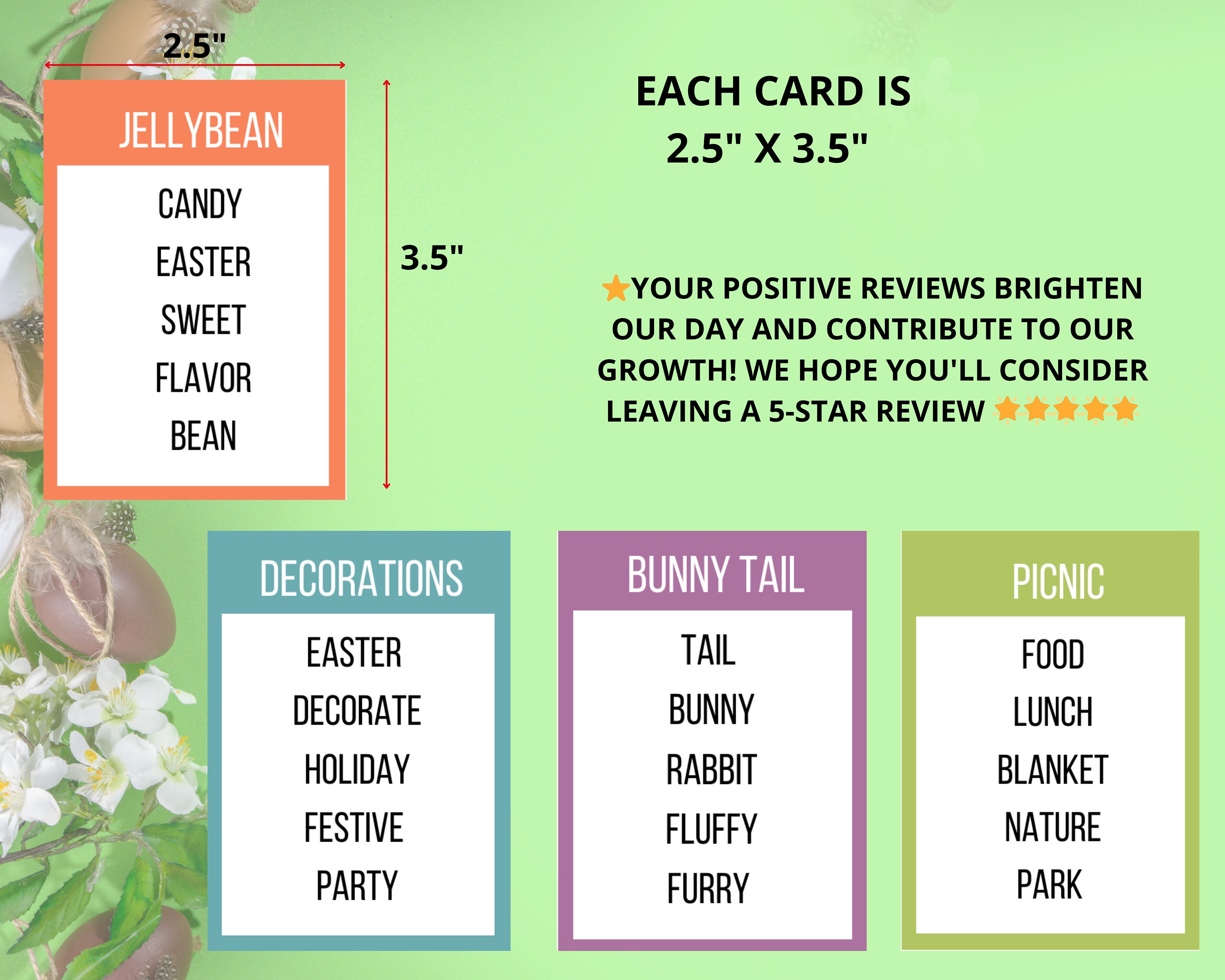 Easter Taboo Cards,easter Party Game,easter Activity,easter Taboo Word ...