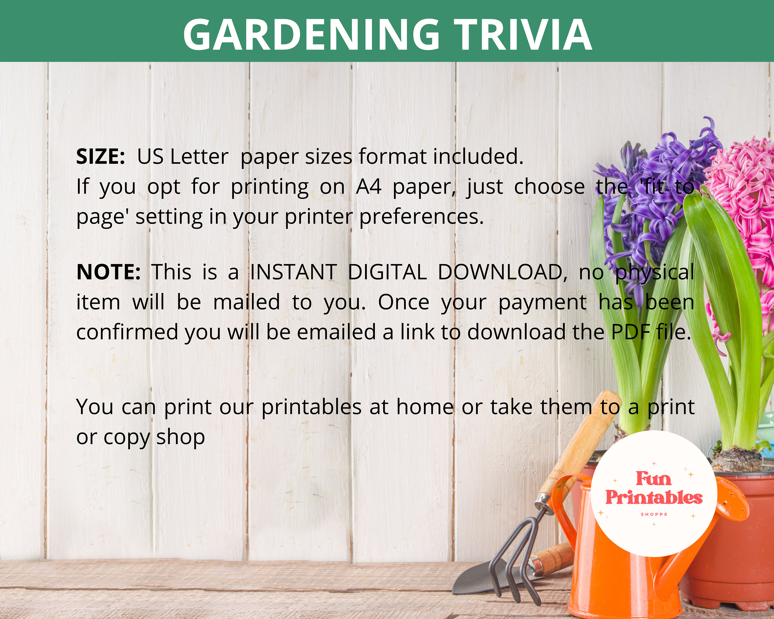 Gardening Trivia Game,vegetable Trivia,plants Trivia,garden Questions ...