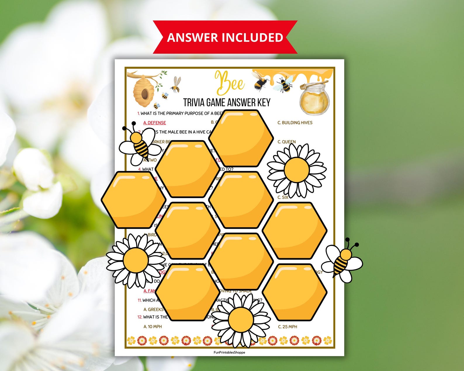 Bee Trivia Game,honey Bee Trivia,bee Quiz,bugs Trivia,animals Quiz ...
