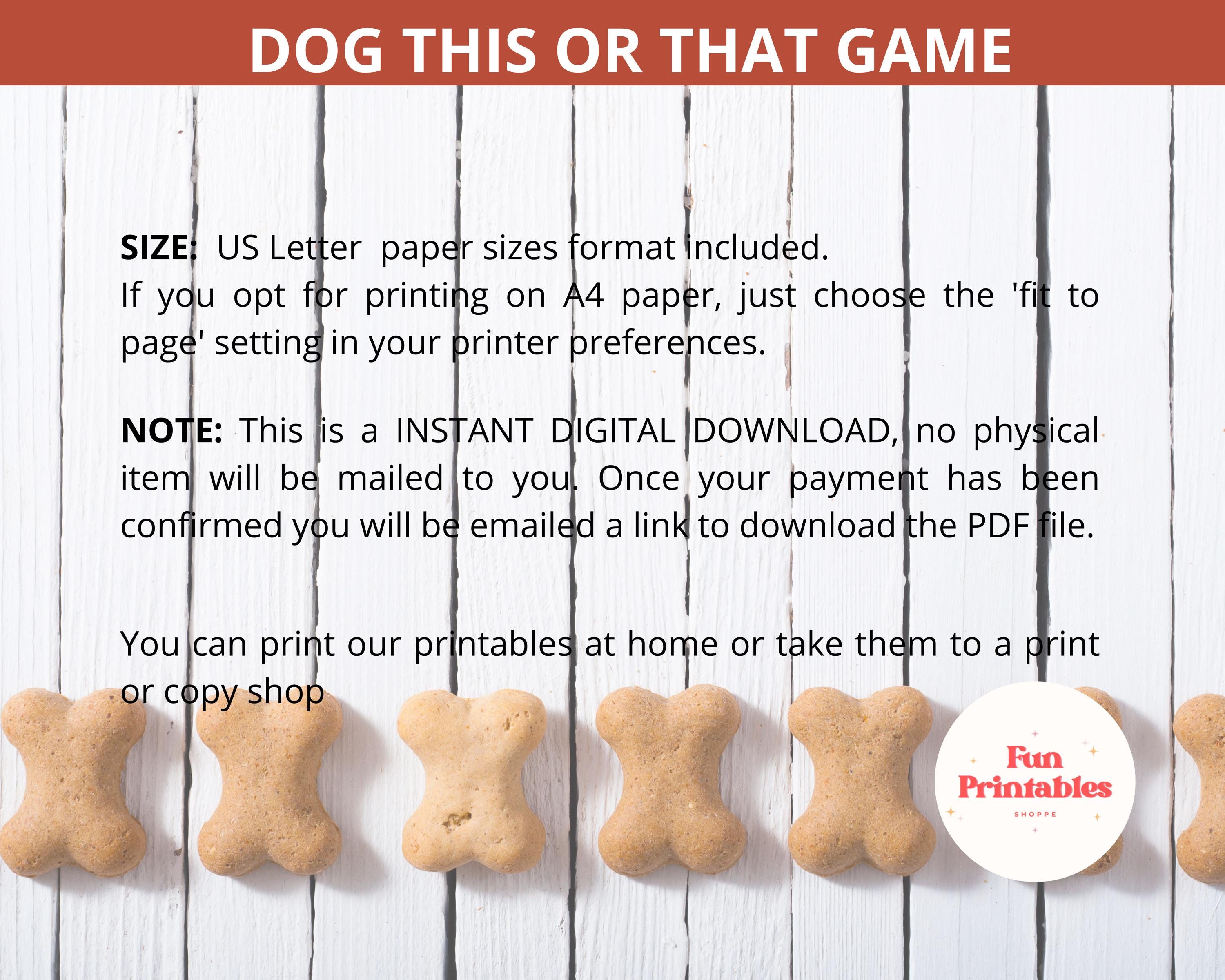 Dog This or That,dog Party Games,dog Activity,fun Pets Games,dog ...