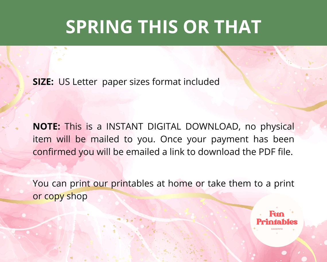 Spring This or That, Would You Rather Spring, Family Reunion Games, Ice ...