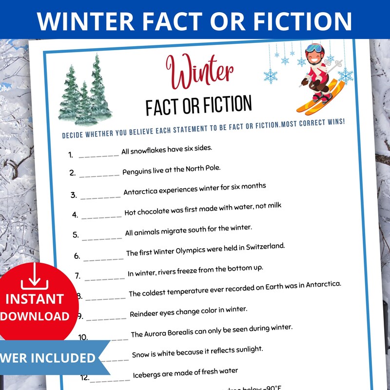 Christmas Fact or Fiction Game - Etsy