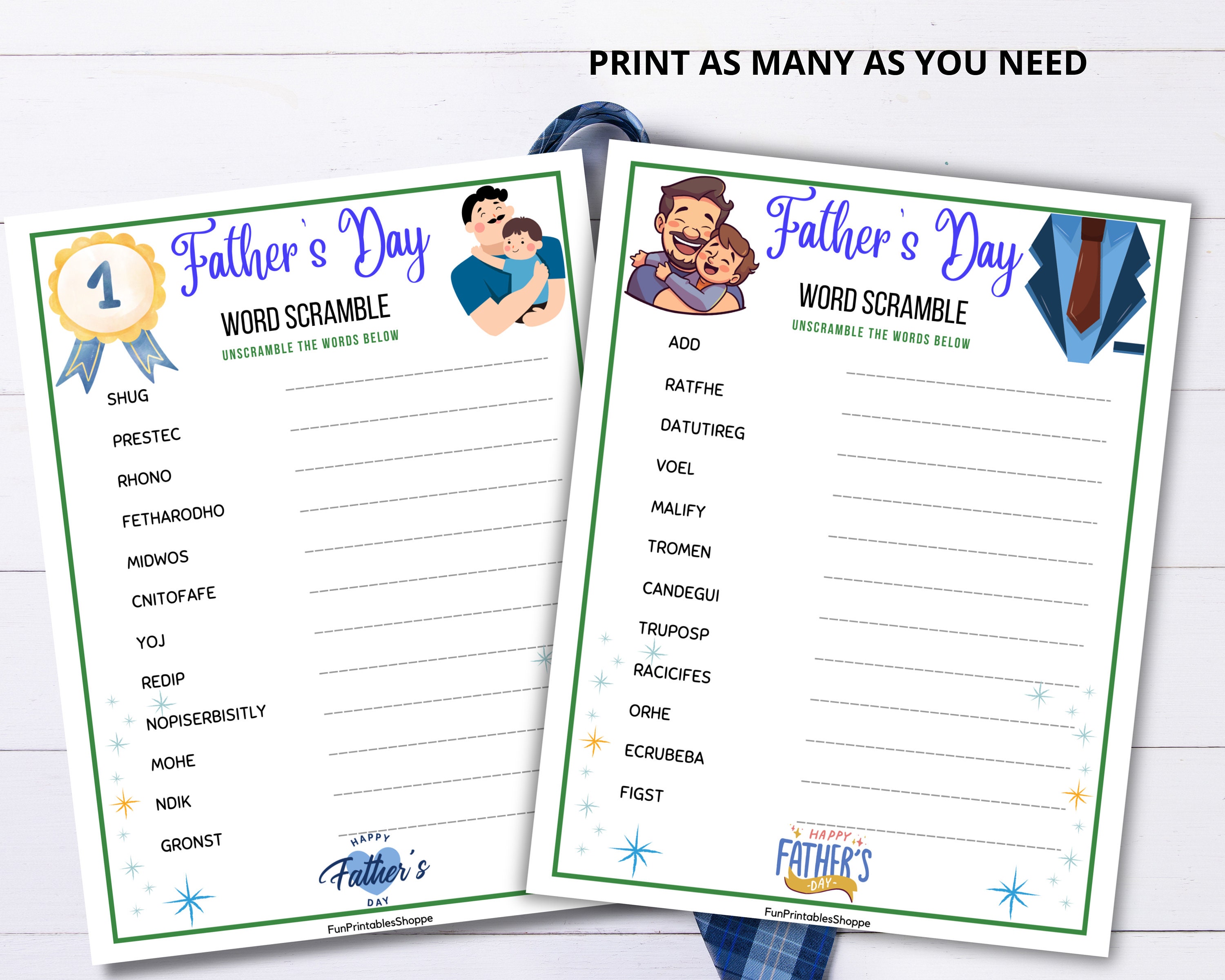 Father's Day Unscramble ,father's Day Word Scramble,father's Day Games ...