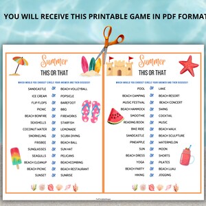 Summer This or That,pool Party Games,summer Games,would You Rather Game ...