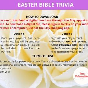 Easter Bible Trivia Game,christian Easter Trivia Question,easter Bible ...