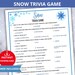 Snow Trivia,winter Trivia,snow Activity,winter Quiz,christmas Trivia ...