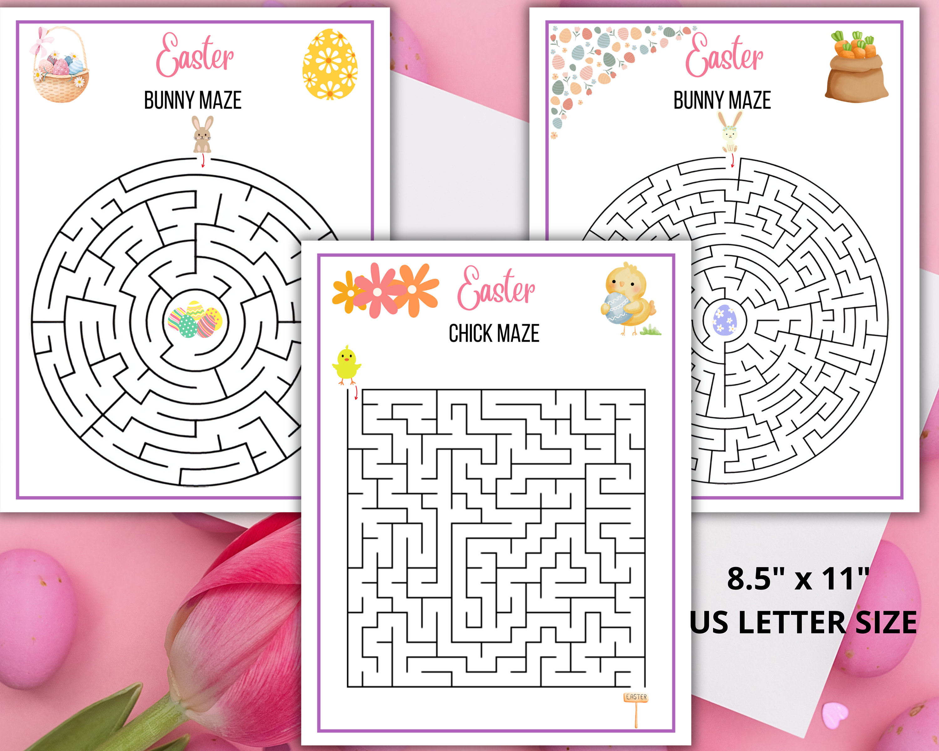 Easter Maze Printable, Easter Games, Easter Activities for Kids,indoor ...