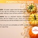 Pumpkin Trivia Game,fall Trivia,autumn Trivia,pumpkin Quiz,october ...