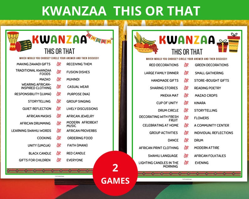 Kwanzaa This or That,kwanzaa Trivia,kwanzaa Party Games,africa Trivia ...