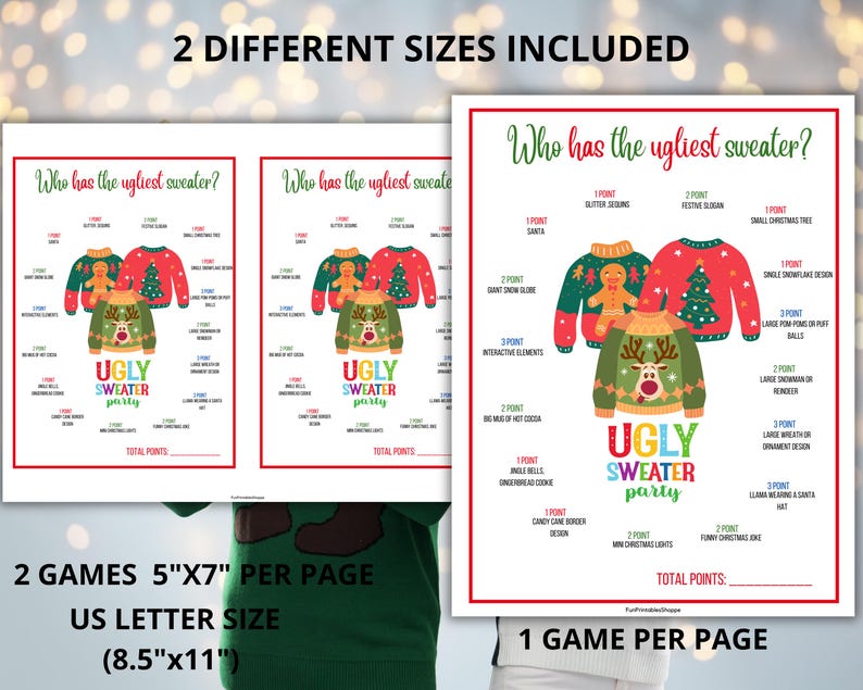 Who Has the Ugliest Sweater,christmas Ugly Sweater,xmas Icebreaker ...