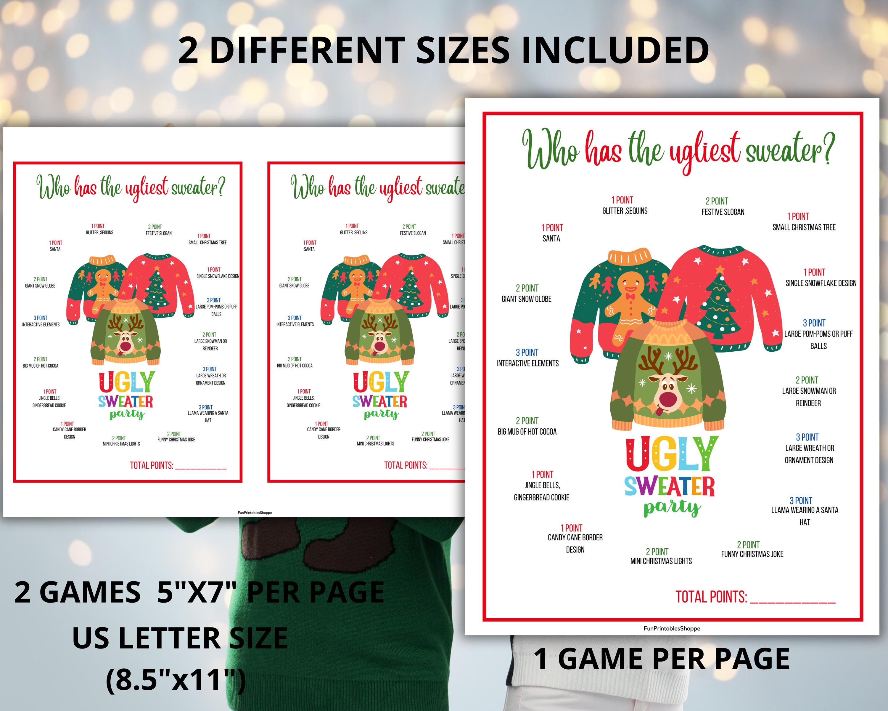 Who Has the Ugliest Sweater,christmas Ugly Sweater,xmas Icebreaker ...