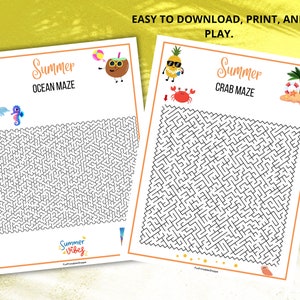 Summer Maze,summer Activity for Adults,summertime Party Games,summer ...
