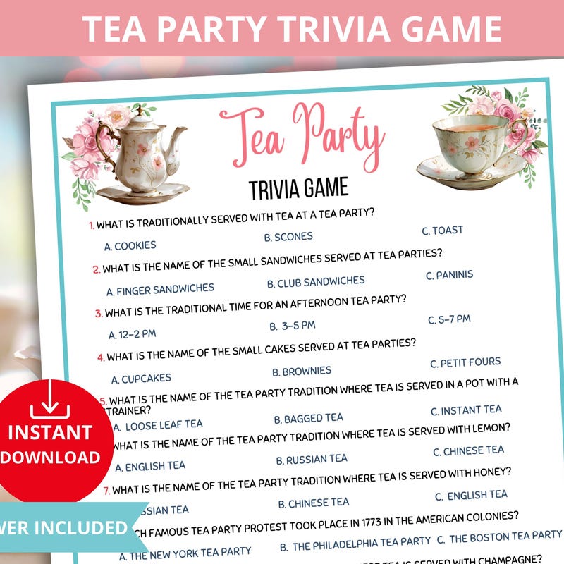 Tea Trivia - Etsy