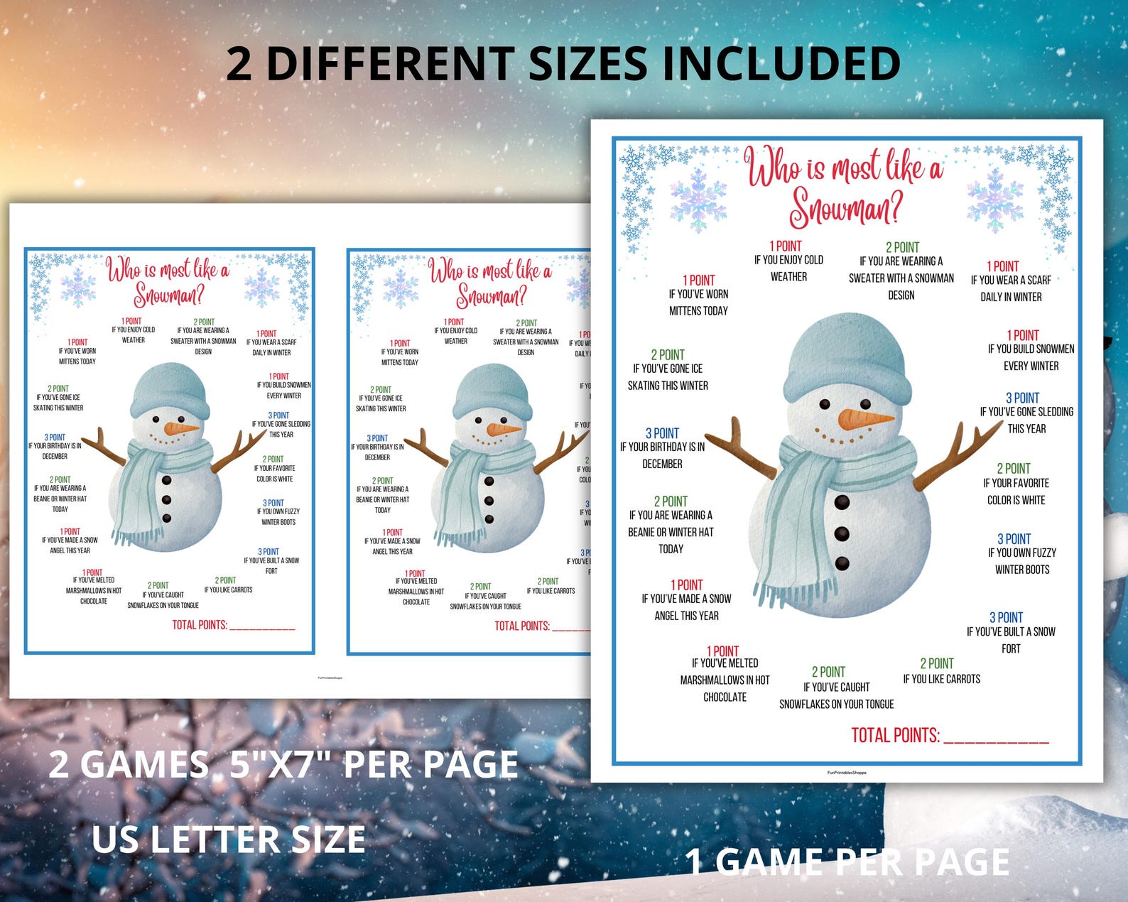 Who is Most Like a Snowman,snowday Trivia Game,who is Most Like Frosty ...