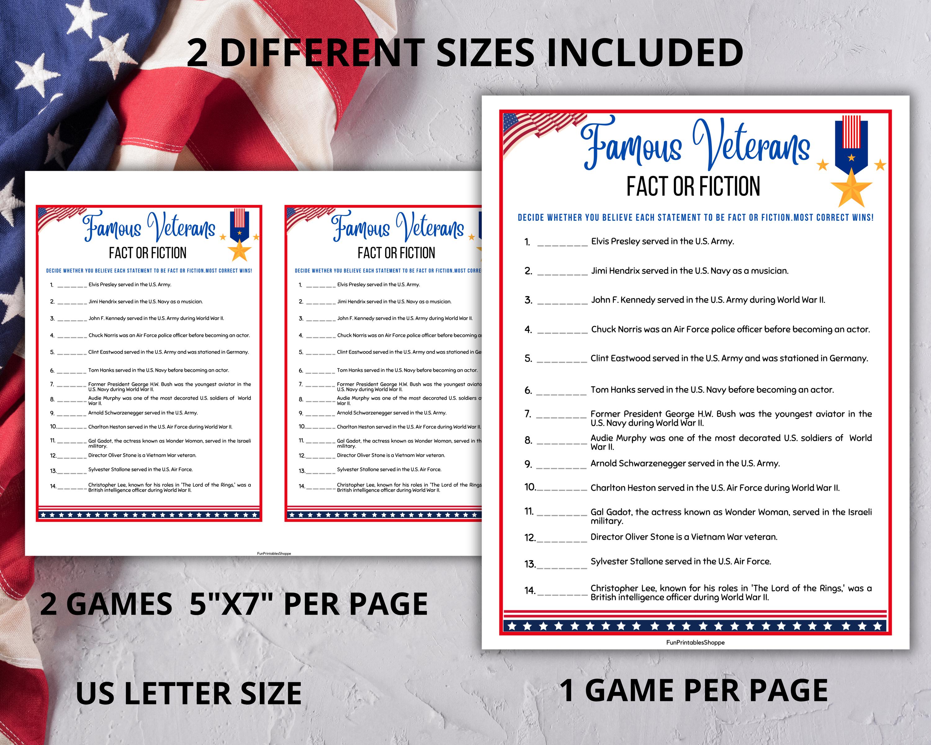 Famous Veterans Trivia,u.s Military Veteran,veteran Day Trivia,fact or ...