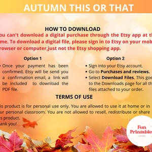 Fall This or That,fall Trivia,autumn Party Game,fall Time Activities ...