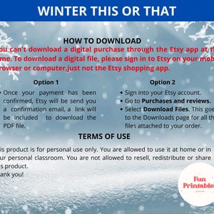 Winter This or That Game,winter Would You Rather Game,wintertime ...