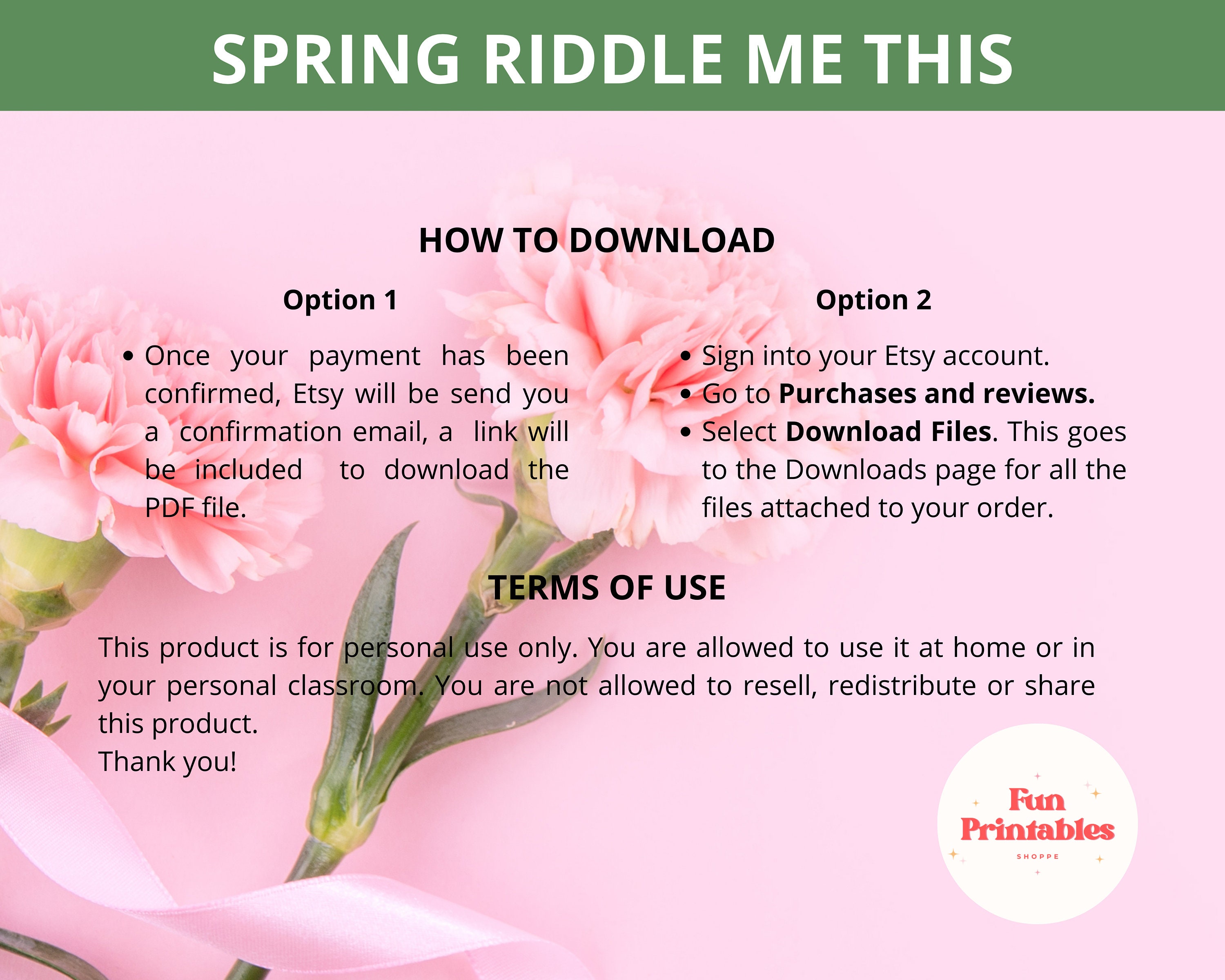 Spring Riddle Me This Game, Printable Spring Game, Springtime Games ...