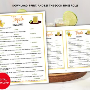 Tequila Trivia Quiz,tequila Party Game,cinco De Mayo Game,tequila ...