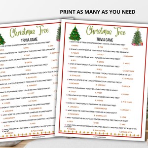 Christmas Tree Trivia,christmas Trivia,christmas Tree Quiz,holiday ...