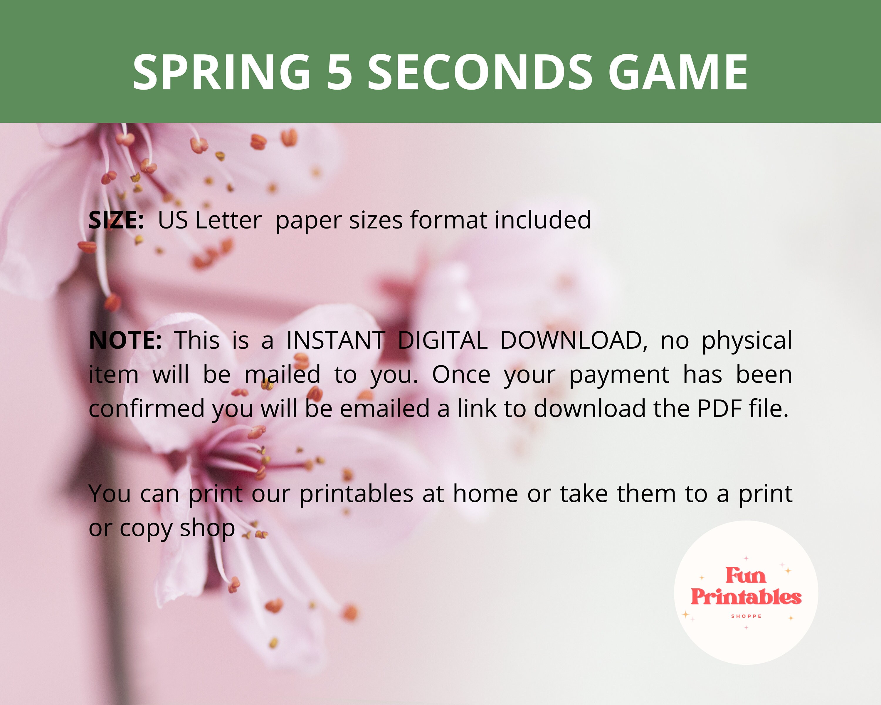 Spring 5 Second Game, Ice Breaker Games,spring Activity Kids,spring ...
