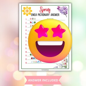 Spring Emoji Game, Spring Party Game, Spring Season Game,family Game ...