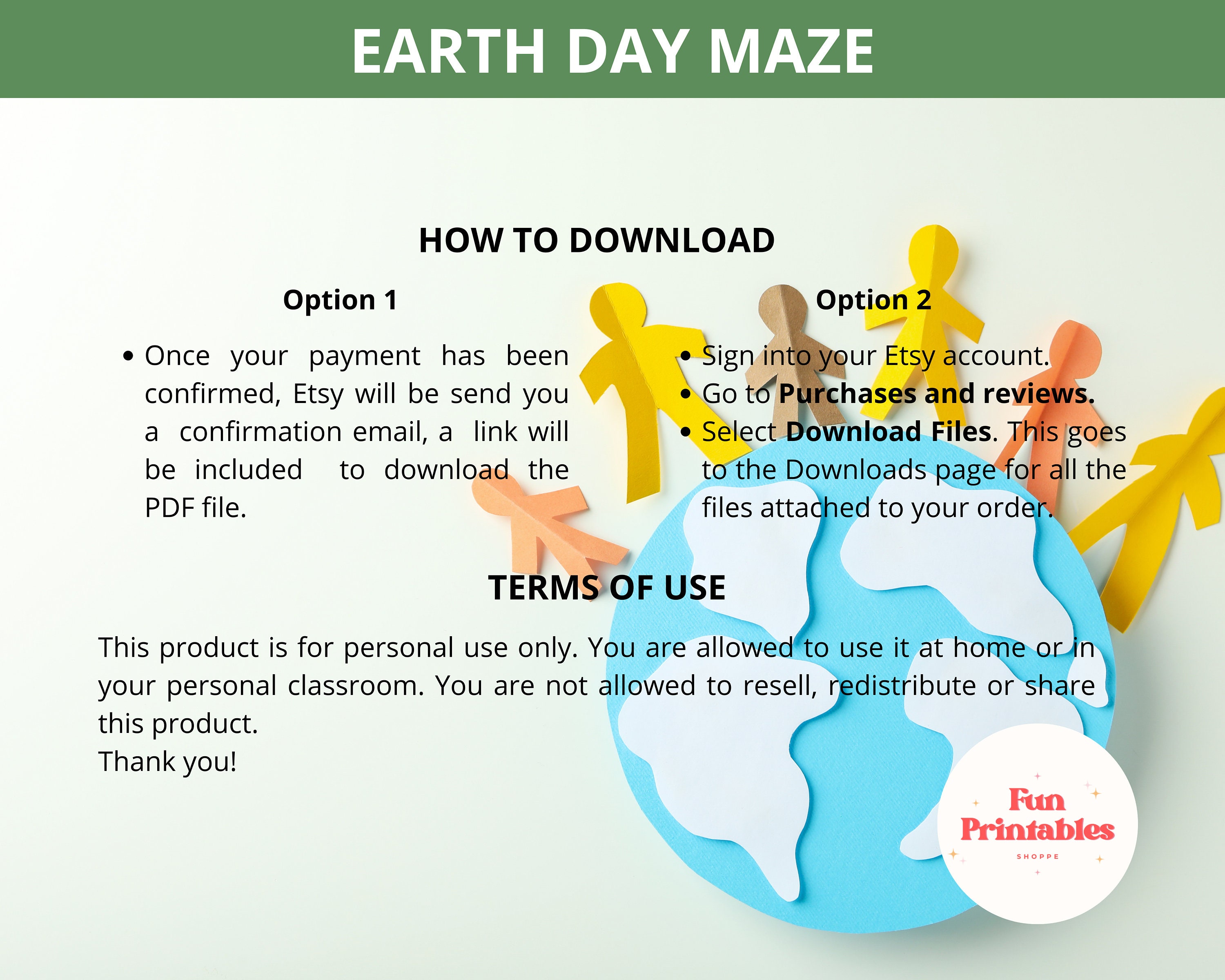 Earth Day Maze Printable,earth Day Games,earth Day Activities,indoor ...