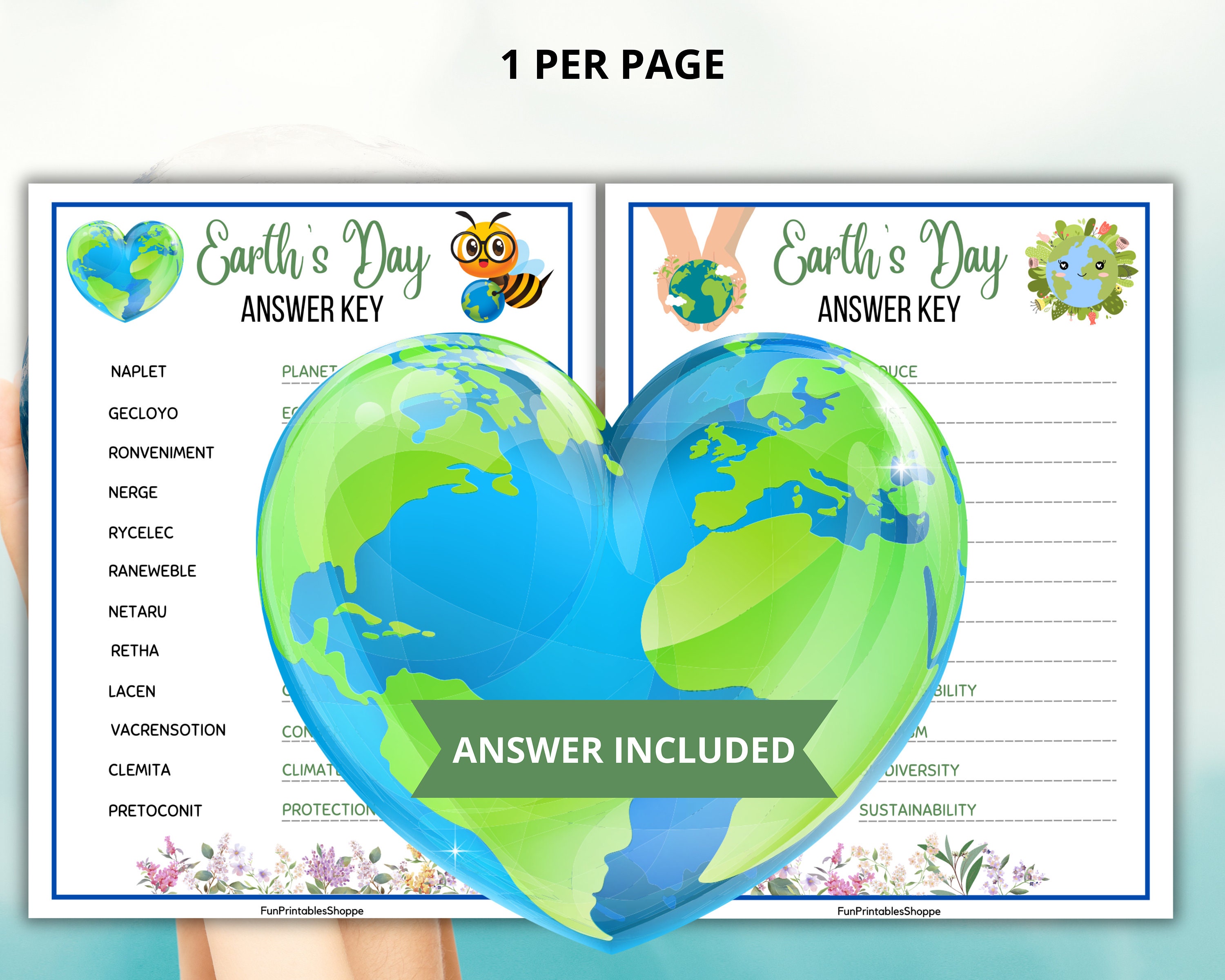 Earth Day Word Scramble Game, Earth Day Activity,spring Games ...