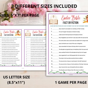 Easter Bible Fact or Fiction Game,easter Bible Quiz,easter Story Game ...