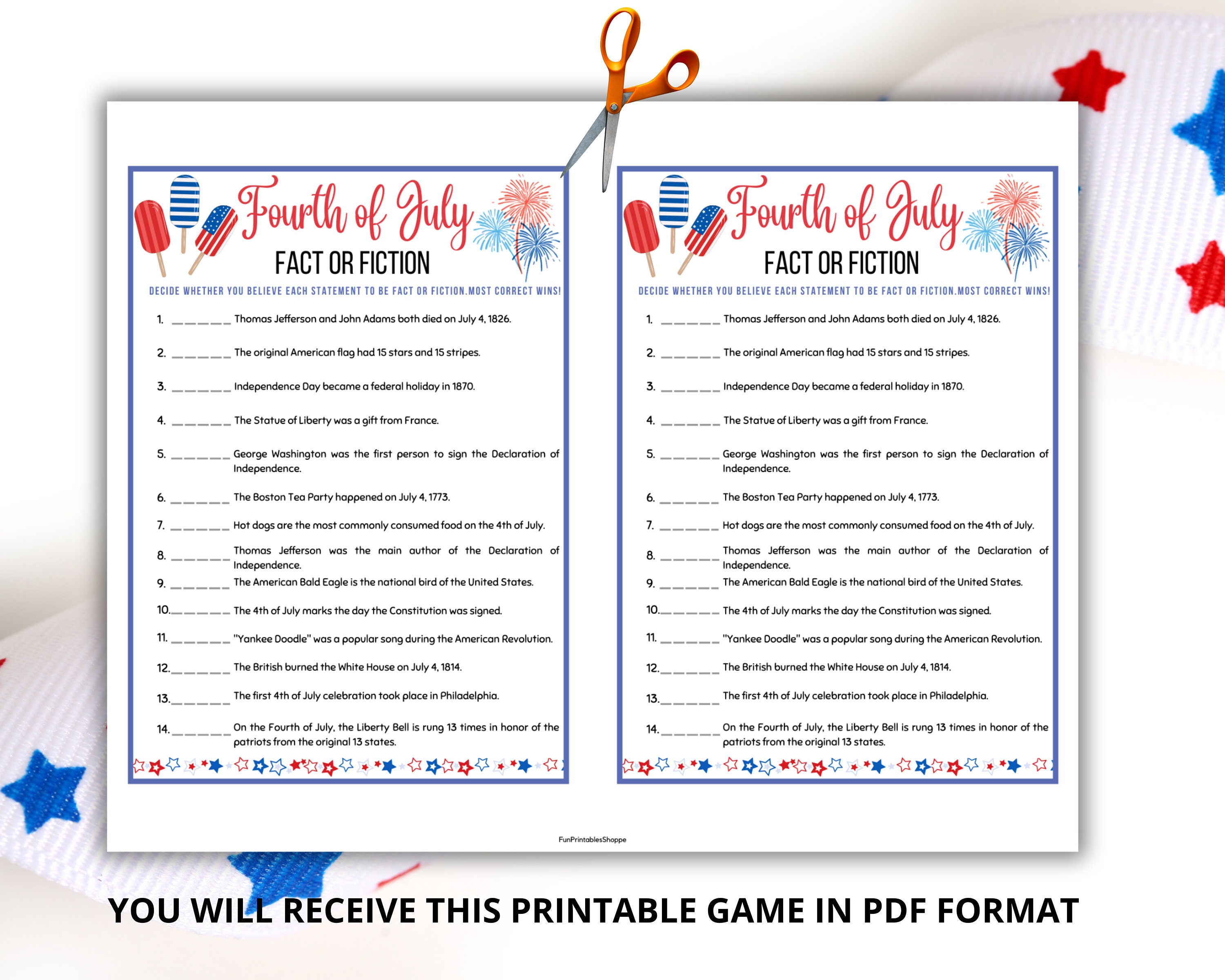 4th of July Fact or Fiction,july 4th Fact or Fiction,independence Day ...