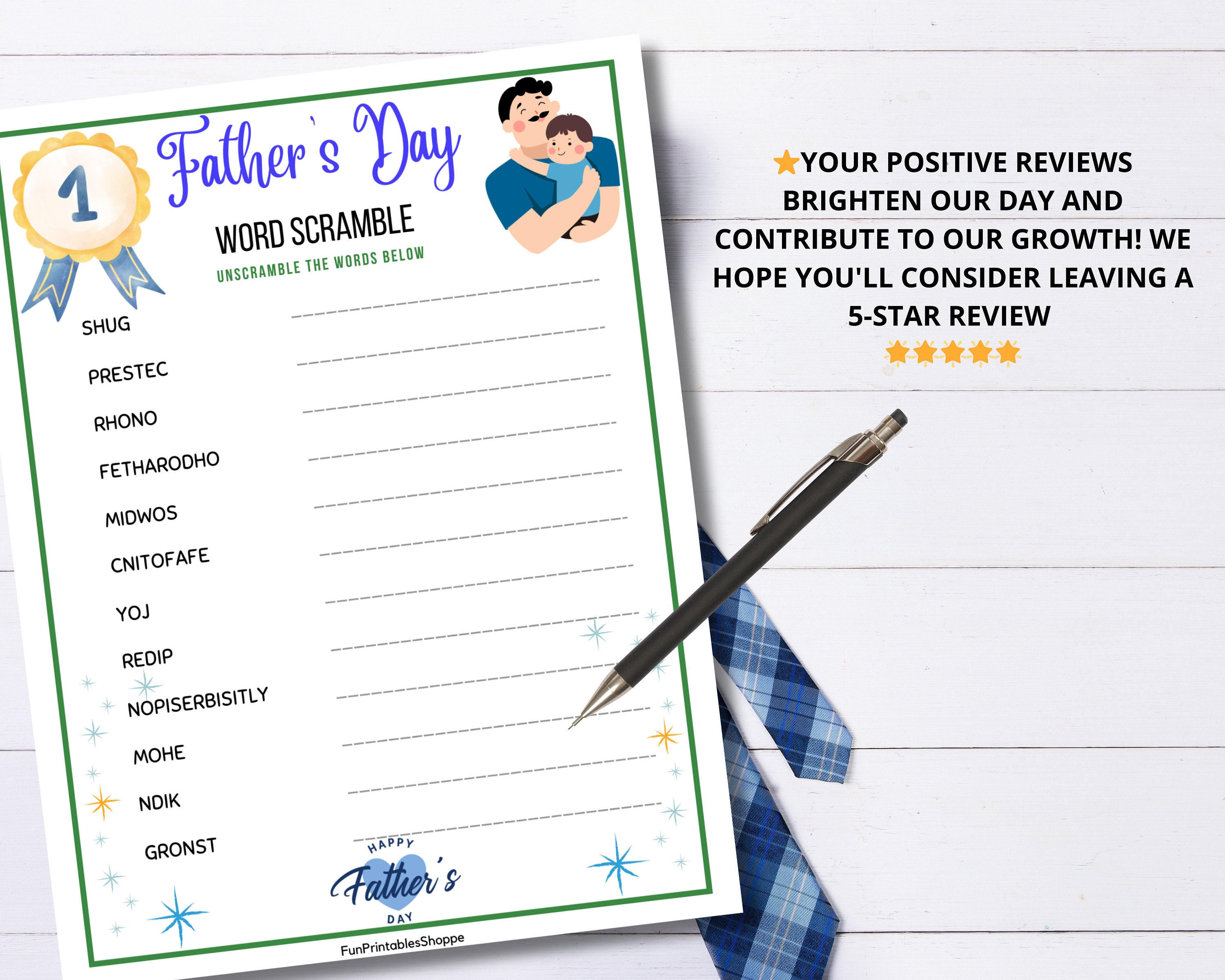 Father's Day Unscramble ,father's Day Word Scramble,father's Day Games ...