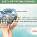 Earth Day Word Scramble Game, Earth Day Activity,spring Games ...