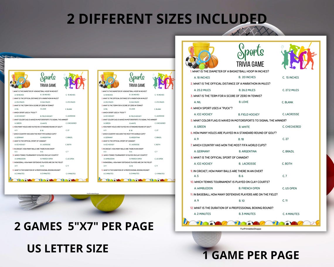 Sports Trivia Game,sports Theme Trivia,basketball Trivia,baseball Quiz ...
