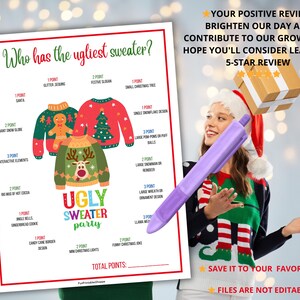 Who Has the Ugliest Sweater,christmas Ugly Sweater,xmas Icebreaker ...